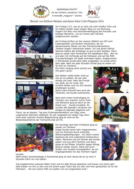 Bericht Pfingsten 2016 Melanie