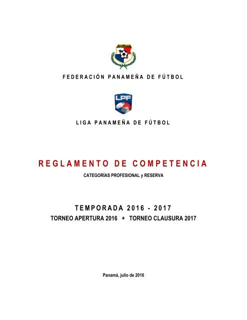 REGLAMENTO DE COMPETENCIA
