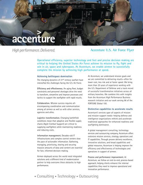 Accenture U.S. Air Force Flyer