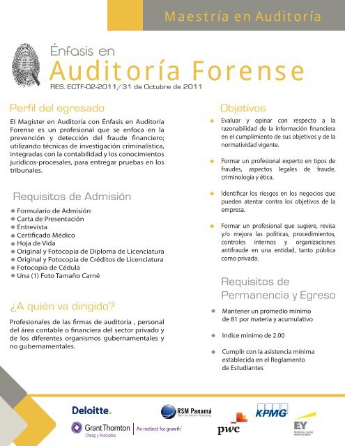 MAESTRIA AEN AUDITORIA FORENSE - UNESCPA -PMA