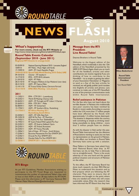 August 2010 - Round Table International