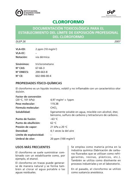 caso clinico cloroformo