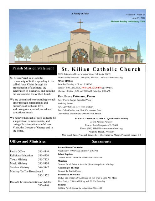 Parish Mission Statement - St. Kilian Catholic Church