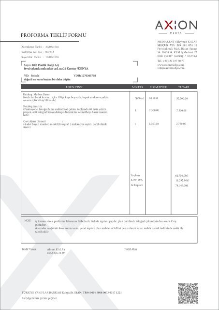 brs plastik proforma