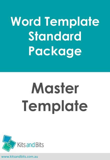 Kits and Bits Branded Word Template Flipbook