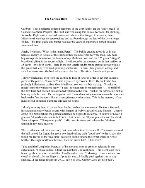 The Caribou Hunt - Henik Lake Adventures Ltd. - Adventure Hunting