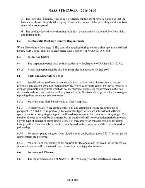 NASA-STD-8739.4A – 2016