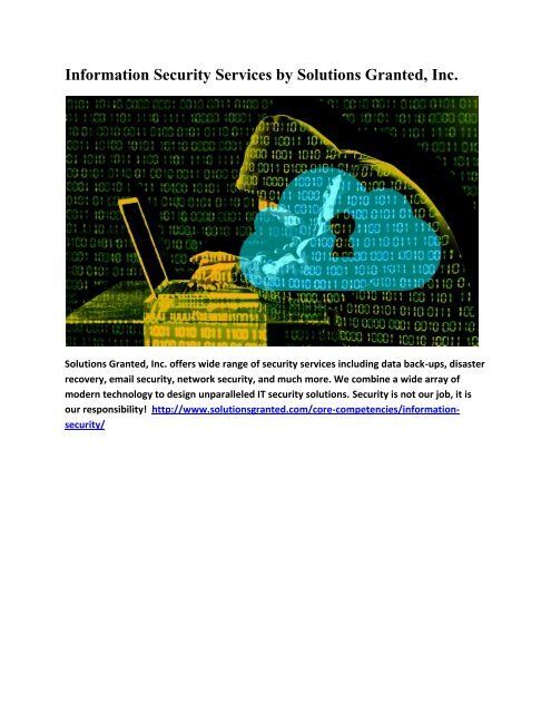 Information Security Services by Solutions Granted, Inc.