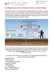 Electrical Earthing System Design For Telecom Towers - Akme Global