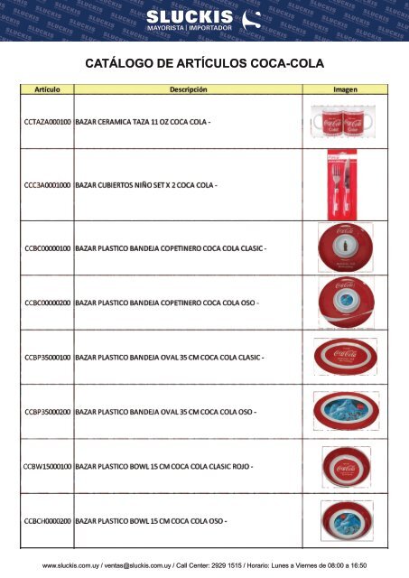 Catalogo CocaCola