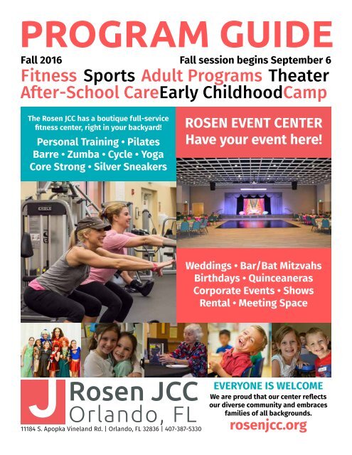 Rosen JCC program guide - Fall 2016