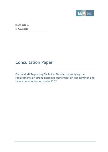 Consultation Paper