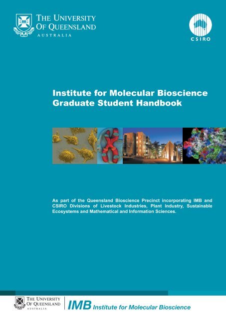 IMBInstitute for Molecular Bioscience - Institute for Molecular ... IMBInstitute for Molecular Bioscience - Institute for Molecular ...