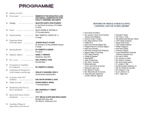 BENIGNO V. ALDANA NATIONAL HIGH SCHOOL ... - Bvanhs.com