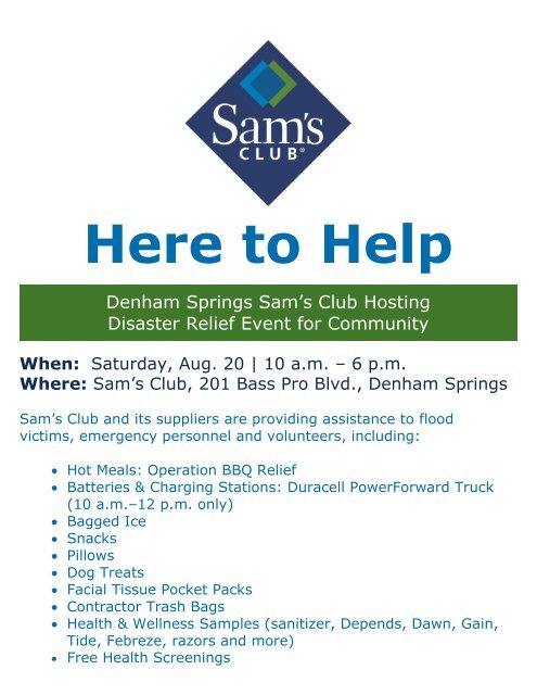 Disaster Relief Flyer