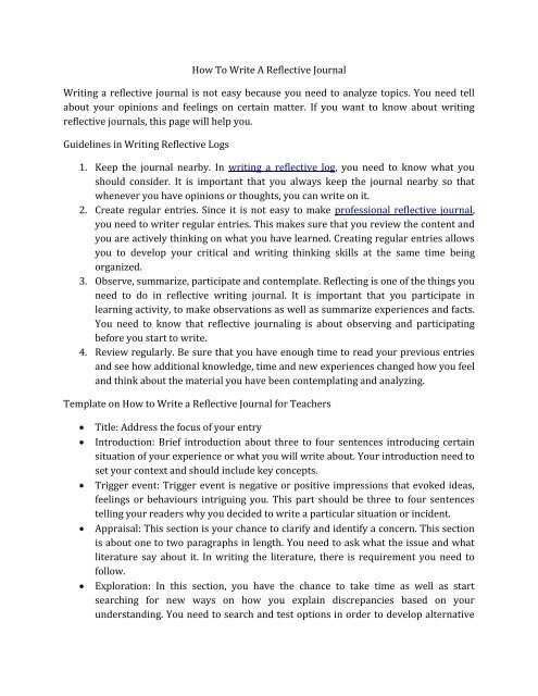 How_To_Write_A_Reflective_Journal