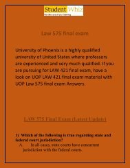 LAW 531 Final Exam Correct Answers