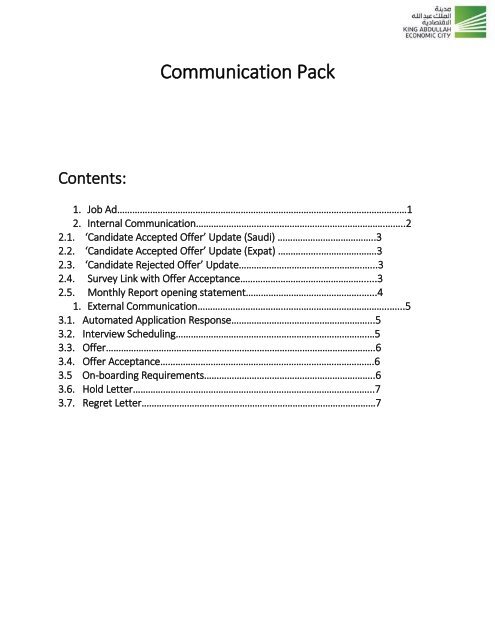 Communication Pack