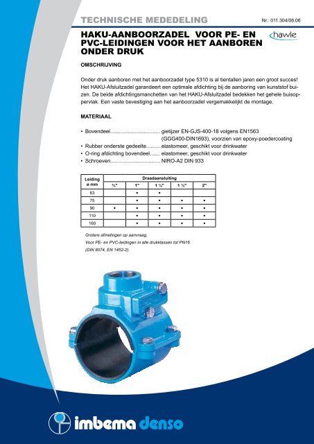 Haku aanboorzadel - Imbema Denso