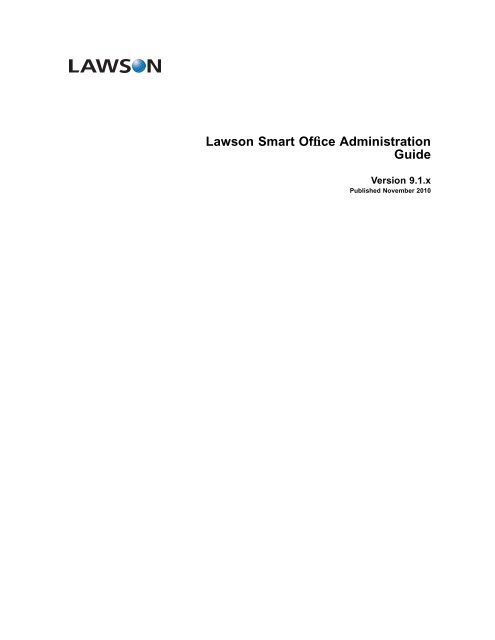 Lawson Smart Office Administration Guide - Digital Concourse