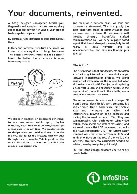 Benefits of InfoSlips 2016