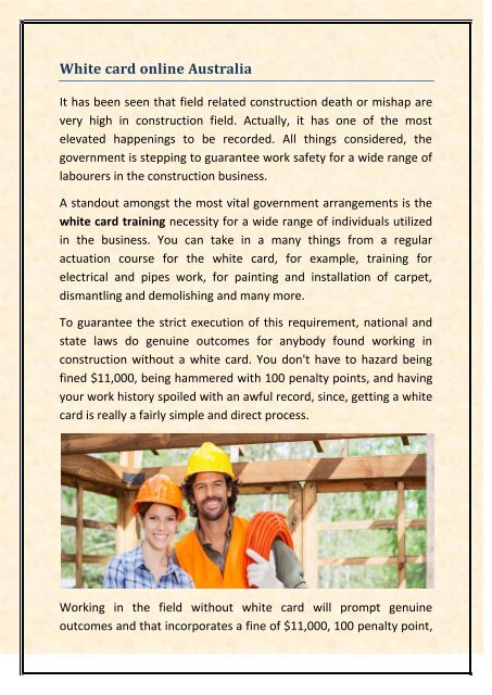 white card online australia