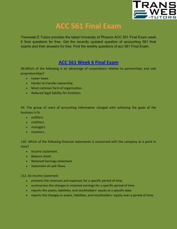 FIN 370 Final Exam Assignment