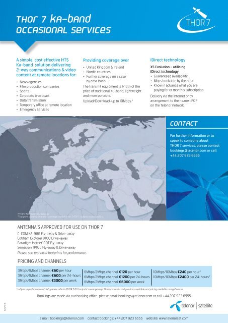 THOR 7 OU service information pack