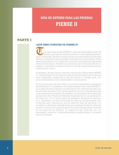 GUÍA DE ESTUDIO PARA LAS