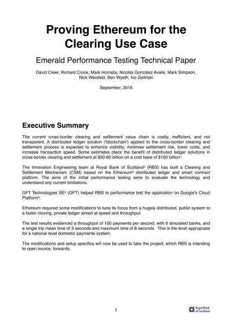Proving Ethereum for the Clearing Use Case