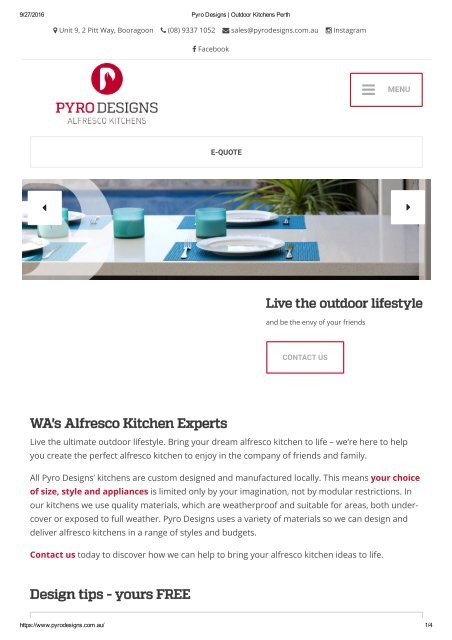 Pyro Designs _ Outdoor Kitchens Perth