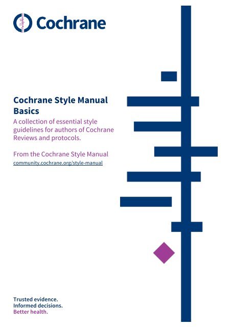 Cochrane Style Manual Basics