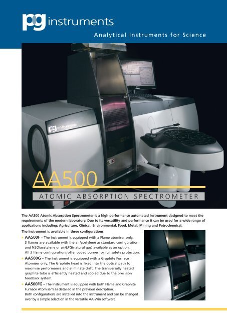 AA500 (1) PG INSTRUMENTS BROCHURE