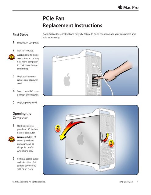 Apple Mac Pro (Early 2009 and Mid 2010) - PCIe Fan Replacement ...
