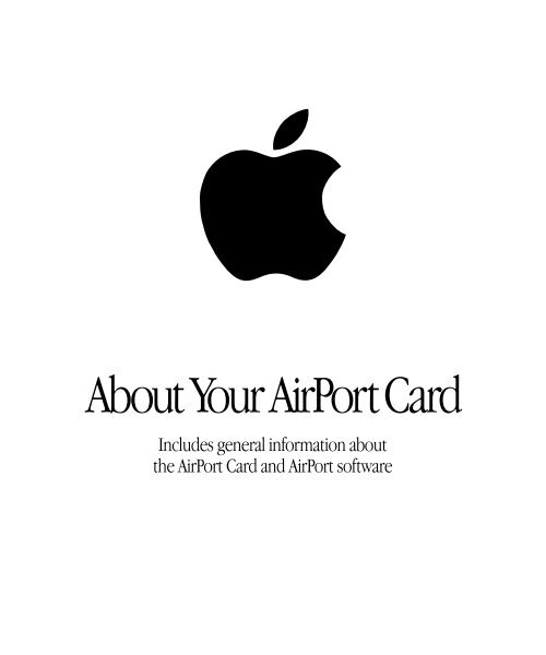 Apple About Your AirPort Card (Manual) - About Your AirPort Card (Manual)