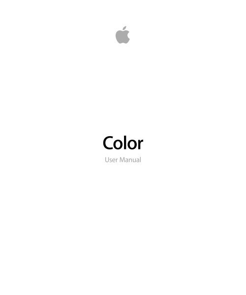 Apple Color 1.5 - User Manual - Color 1.5 - User Manual