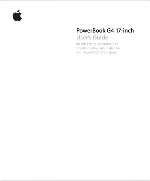 Apple PowerBook G4 (17-inch, Double Layer Super Drive) - User Guide ...