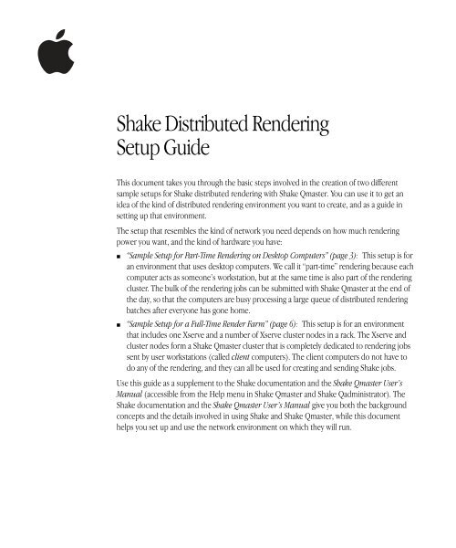 Apple Shake Distributed Rendering Setup Guide for 10.2 (Manual) - Shake ...