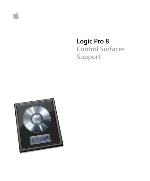 Apple Logic Pro 8 Control Surfaces Support - Logic Pro 8 Control ...