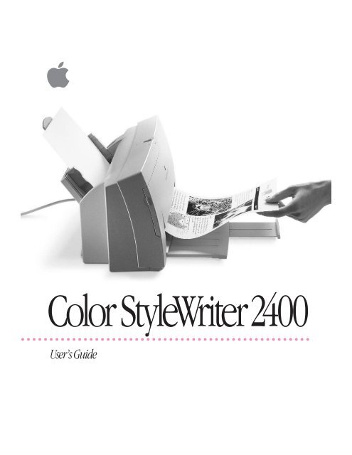 Apple Color StyleWriter 2400 - User's Guide - Color StyleWriter 2400 ...