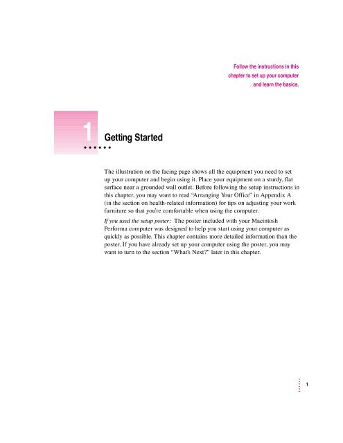 Apple Macintosh Performa 6360 series - User's Manual - Macintosh ...