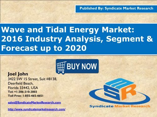 Wave and Tidal Energy Market