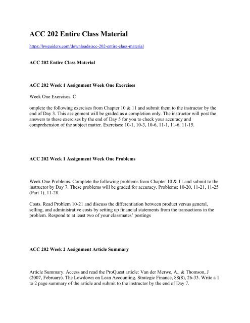 Acc 202 Entire Class Material
