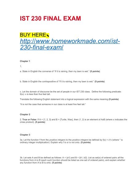 IST 230 FINAL EXAM