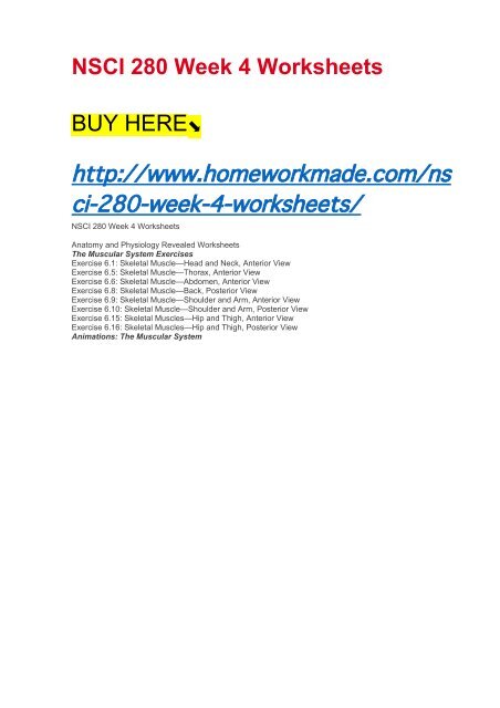 NSCI 280 Week 4 Worksheets