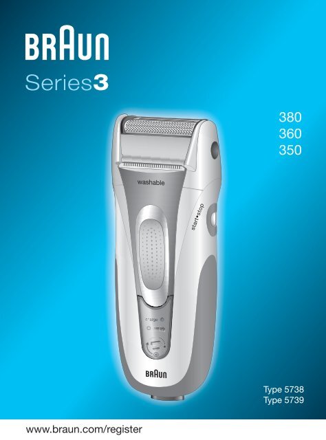 Braun 370, 380, 5775, 5875, 5876, 5884 - 380, 360, 350, Series 3 Manual ...