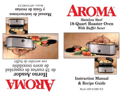 Aroma 18-Quart Roaster Oven w/ Buffet Sever ART-818MSE (ART-818MSE ...