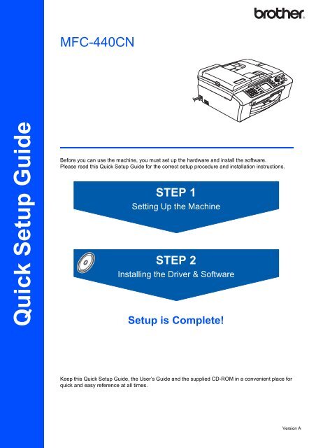 Brother MFC-440CN - Quick Setup Guide