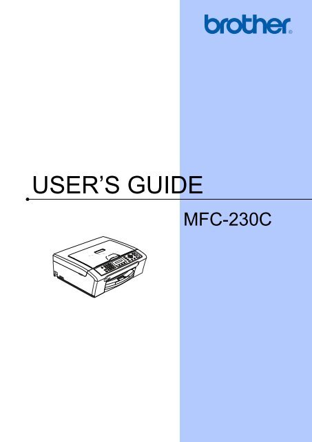 Brother MFC-230C - User's Guide