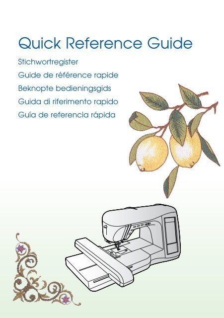 Brother Innov-is 2500D - Quick Reference Guide